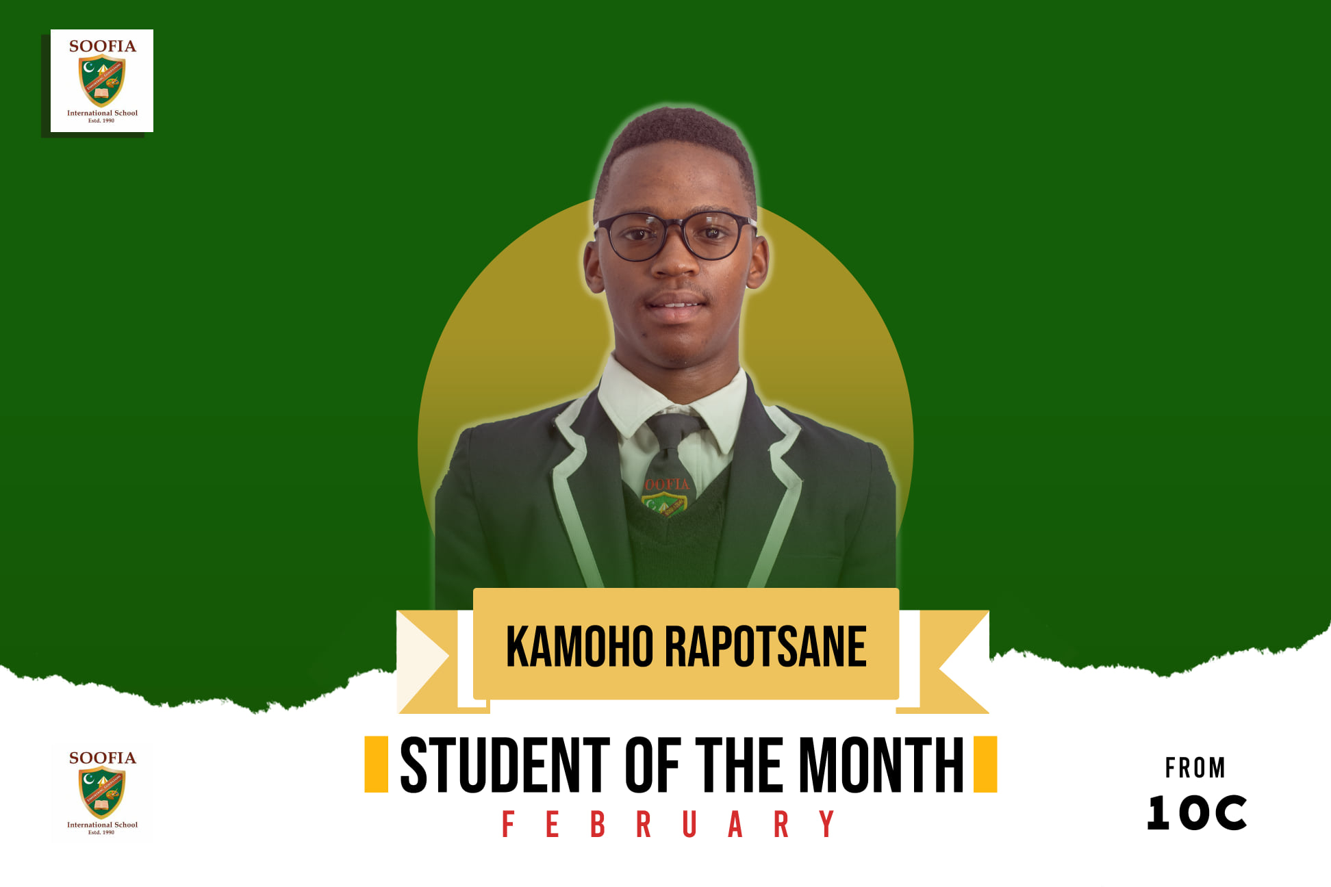 FEBRUARY – TEACHER,CLASS AND STUDENT OF THE MONTH – Soofia ...